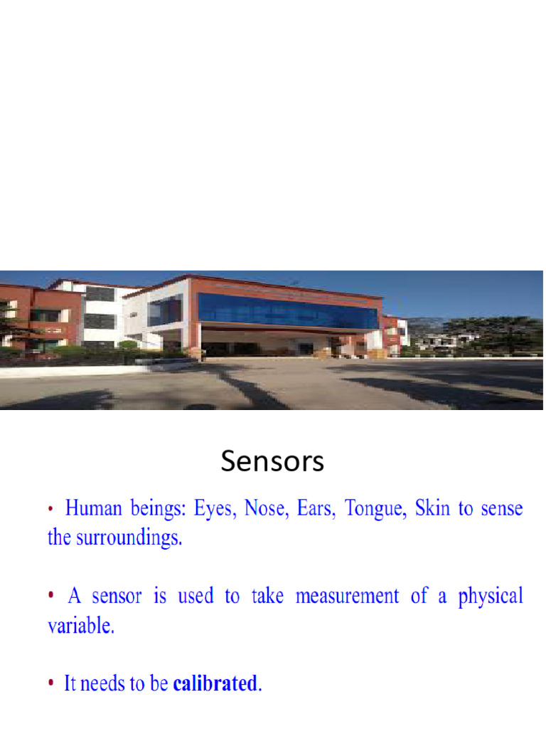 Unit 3 Sensors | PDF | Computer Vision | Sensor