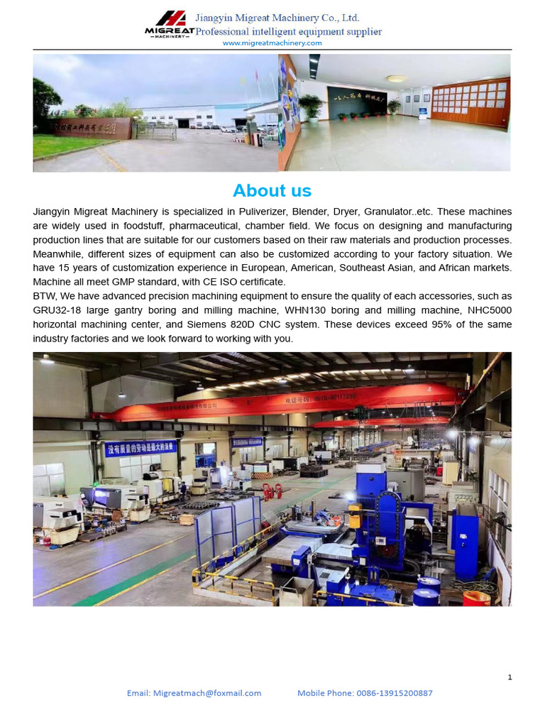 WFJ-80 Kratom Grinder Quotation | PDF | Mill (Grinding) | Industrial ...