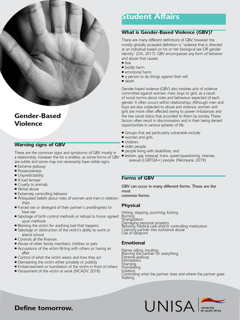 Gender Based violence A4 flyer | PDF | Violence Against Women | Rape