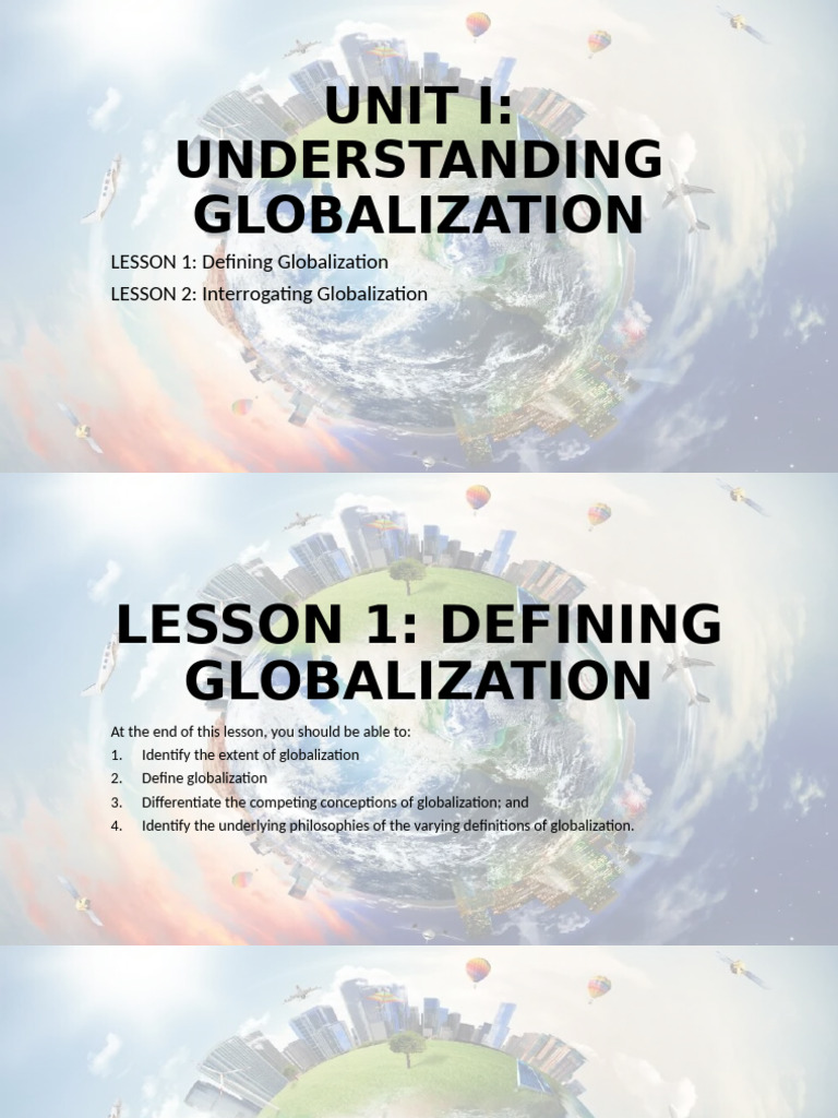 L1 UNIT I - Lesson 1 | PDF | Globalization | Liberal Arts Education