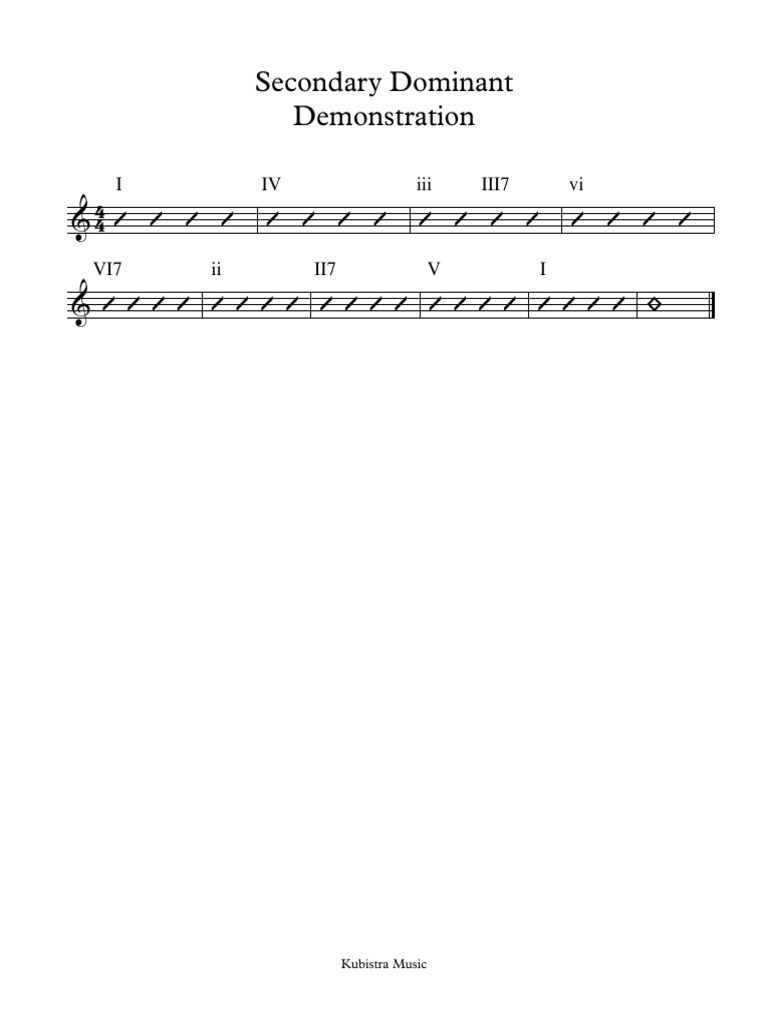 Secondary Dominant Example Demo | PDF