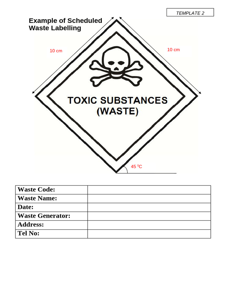 2. SCHEDULED WASTE LABELLING | PDF
