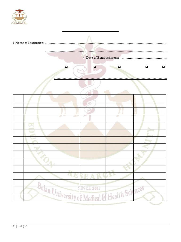 Medical College Inspection Proforma | PDF | Medicine | Academic Term