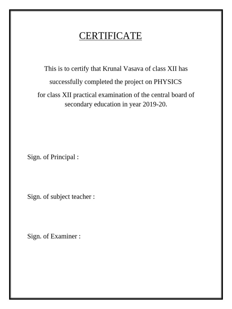 Physics Investigatory ProjeCT | PDF | Refraction | Refractive Index