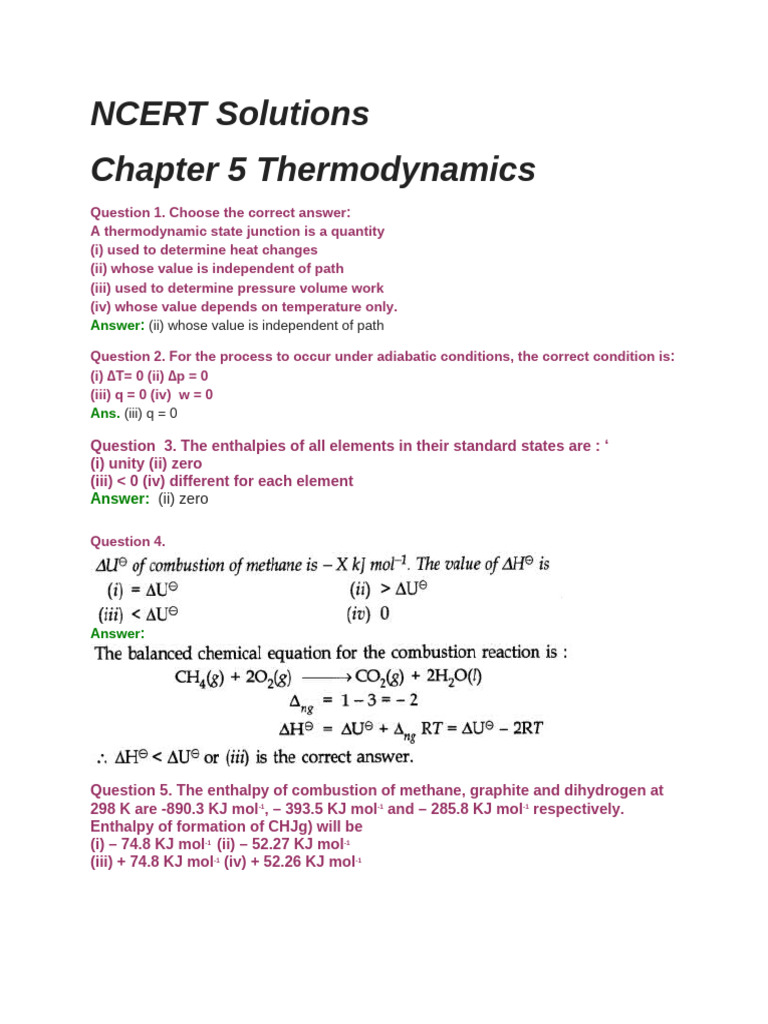 Thermodynamics Exam Prep | PDF | Gibbs Free Energy | Entropy