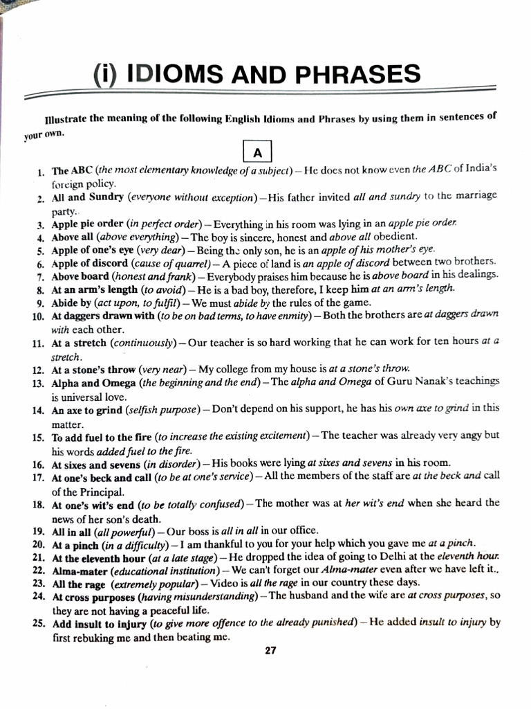 1-200 - Idioms and Phrases | PDF