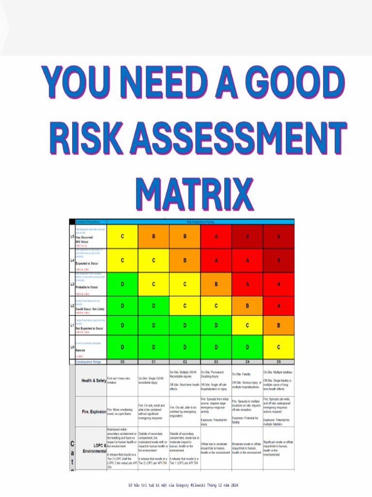 You Need A Good Risk Assessment Matrix | PDF