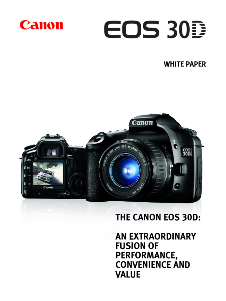 Canon EOS 30D: Pro & Enthusiast DSLR | PDF | Canon Eos | Raw Image Format