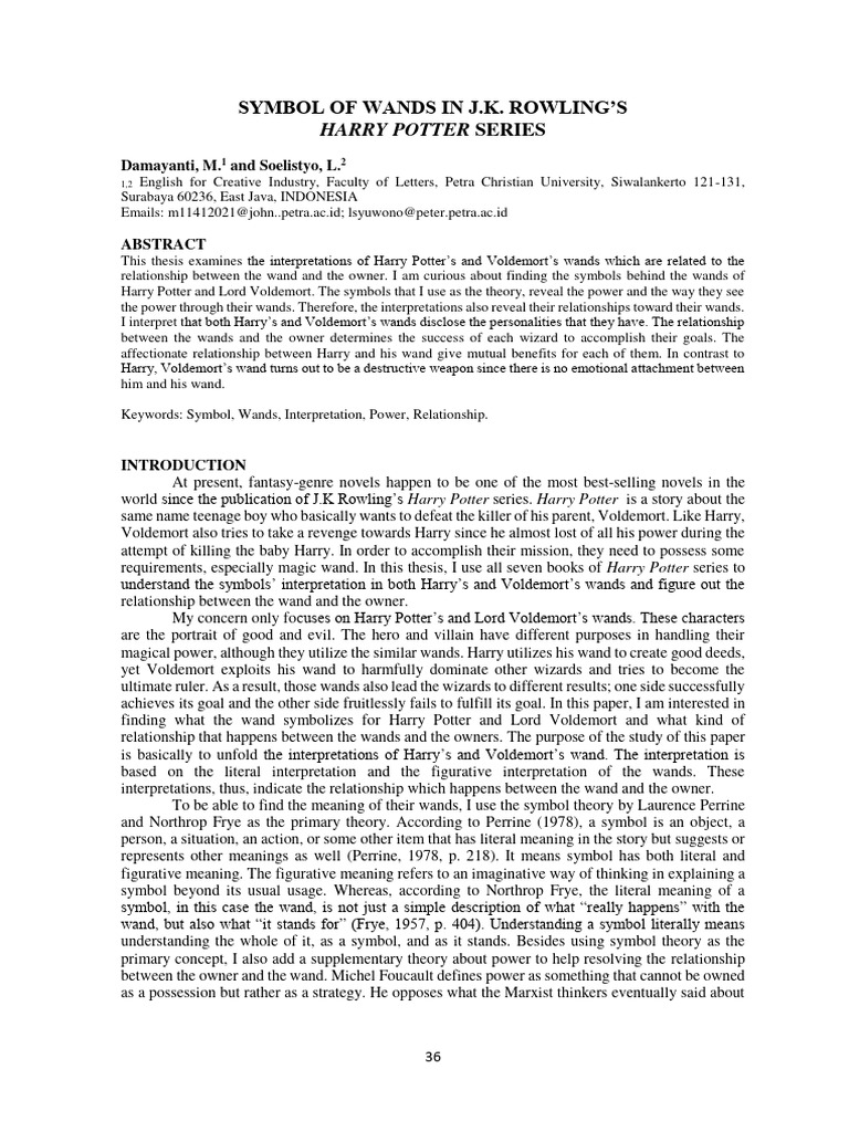 Harry Potter Wands: Symbolism & Meaning | PDF | Harry Potter | Fantasy
