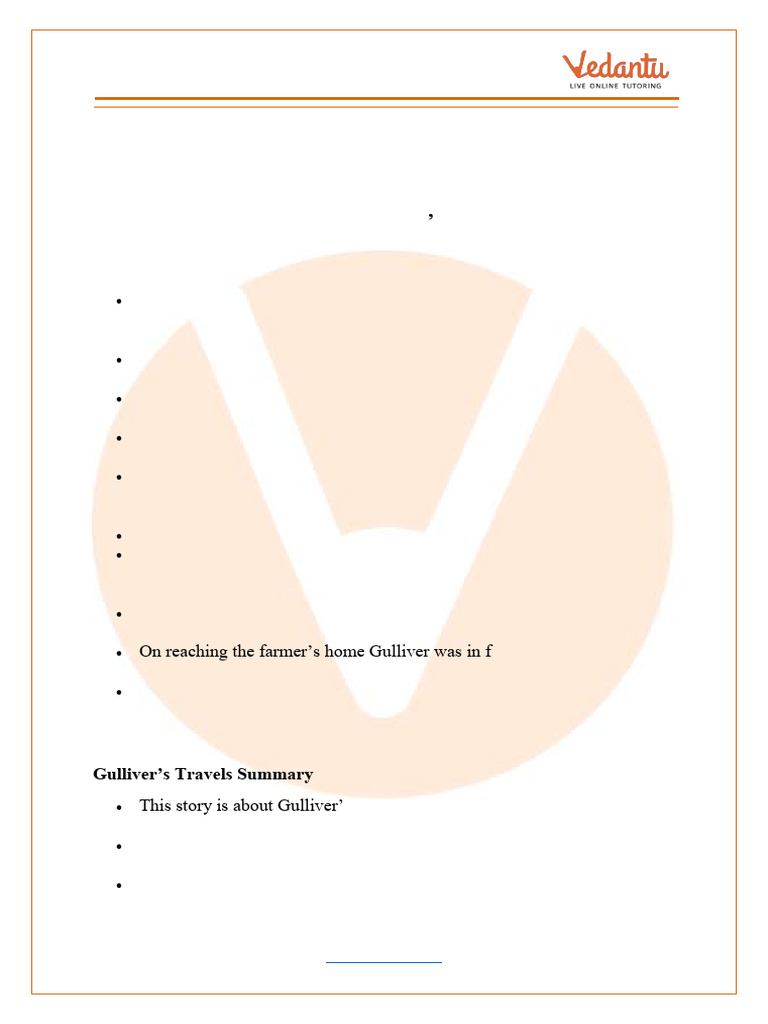Gulliver's Travels: Class 5 Summary | PDF | Jonathan Swift