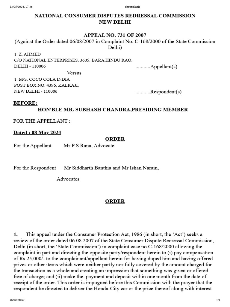 coca-cola-543250 | PDF | Appeal | Justice