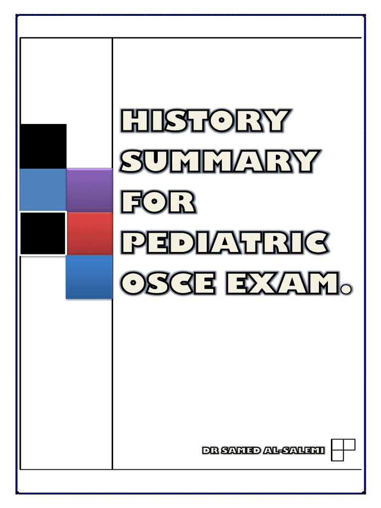 History Summary for Pediatric OSCE Exam. Dr Samed | PDF | Asthma | Cough