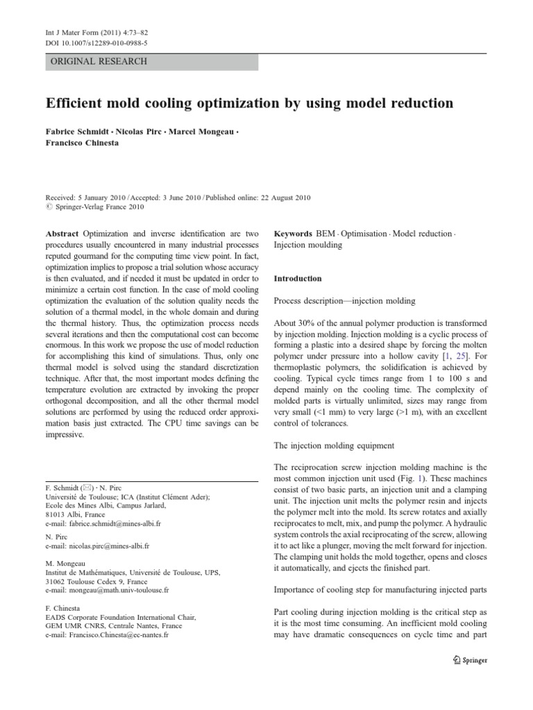 Injection Moulding | PDF | Eigenvalues And Eigenvectors | Finite Element Method