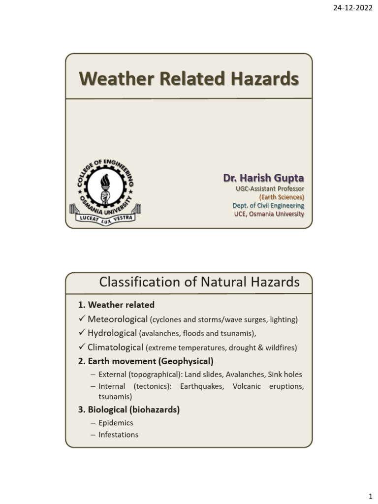 Unit 2 L-8 Weather Related Hazards | PDF | Tropical Cyclones | Storm Surge