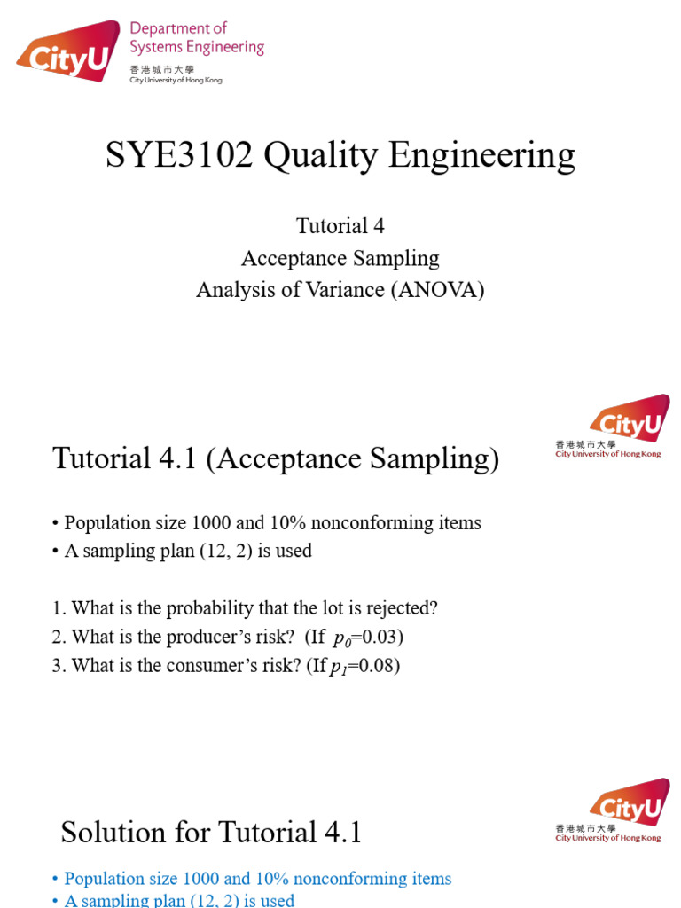 Tutorial 4 With Solution | PDF | Analysis Of Variance | Probability And Statistics