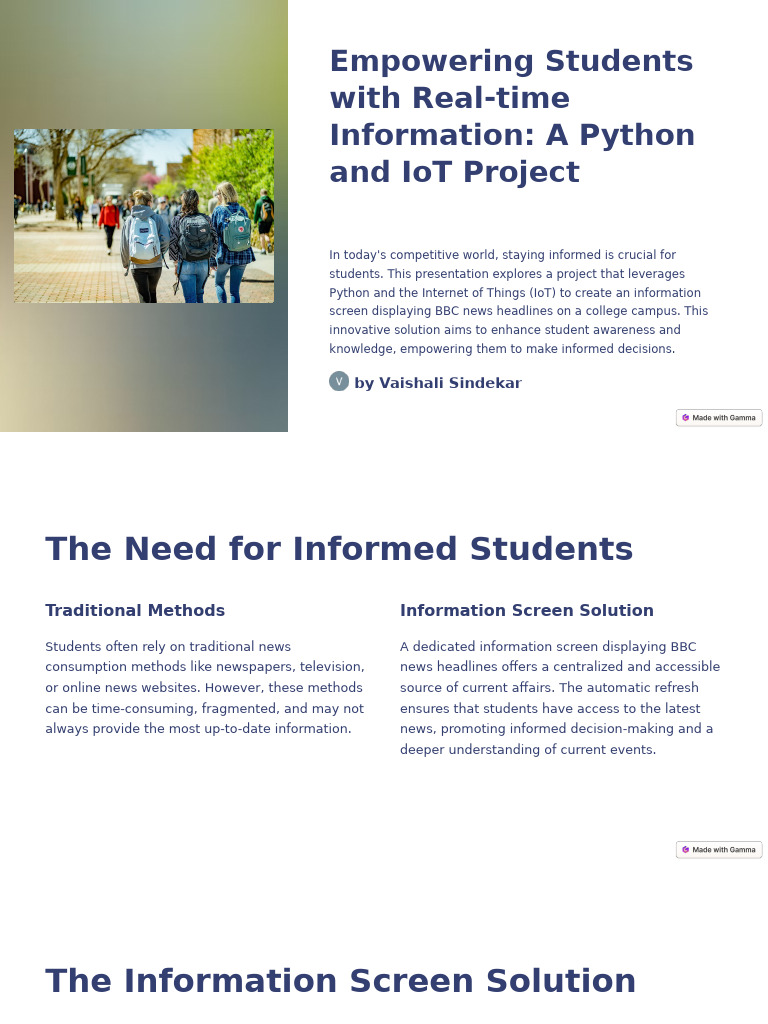 Empowering Students With Real Time Information A Python and IoT Project ...