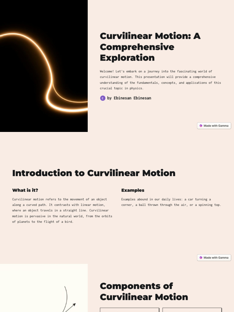 Curvilinear Motion | PDF | Acceleration | Force