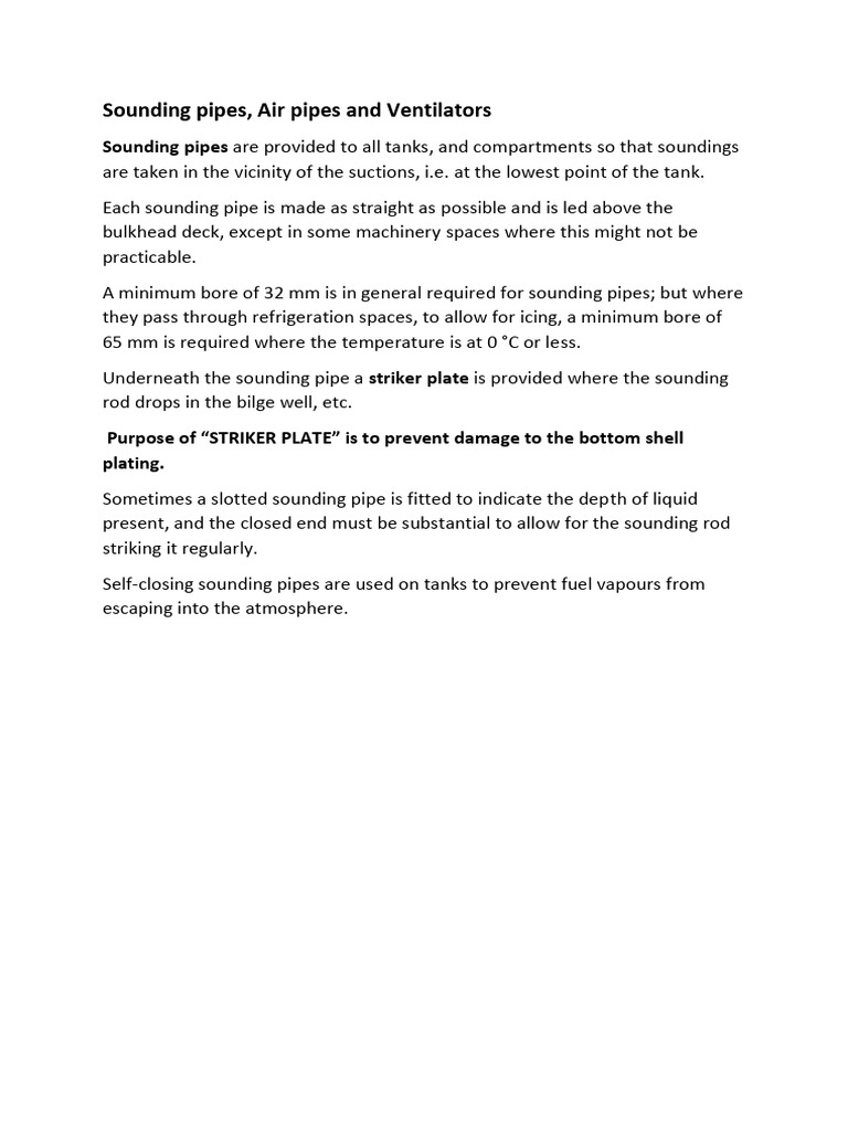 Sounding Pipes, Airpipes, Ventilators | PDF | Liquids | Pressure