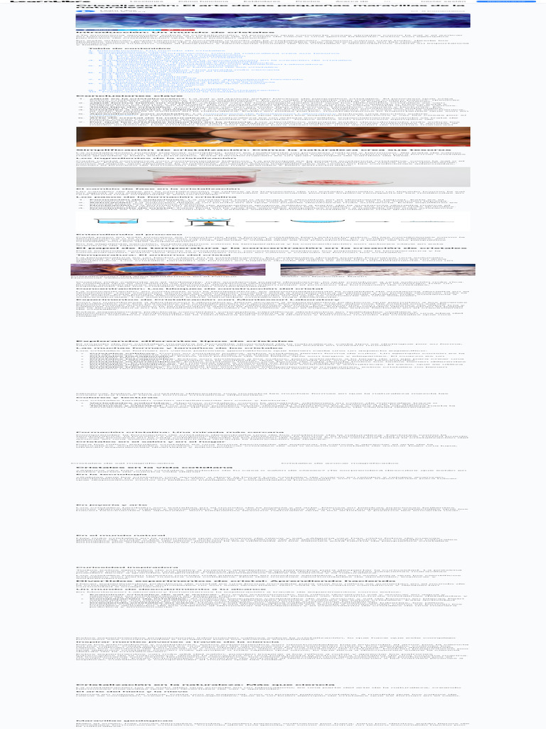 ¿Qué Es La Cristalización Descubre La Ciencia Detrás | PDF | Cristalización | Cristal