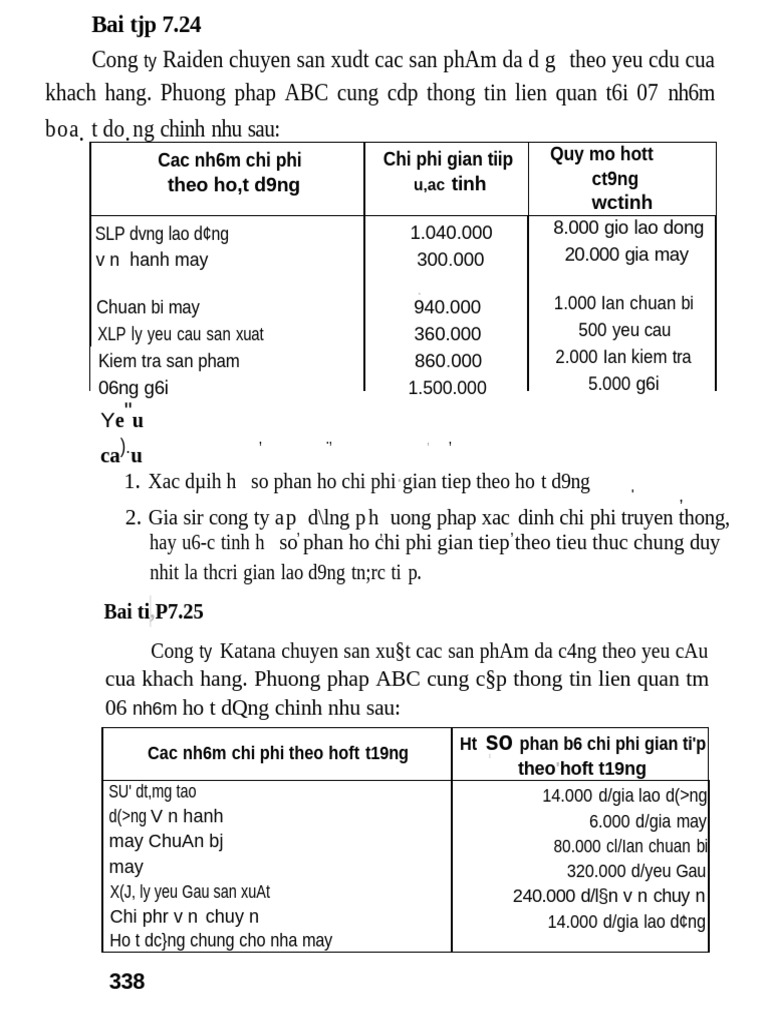 Bài tập Chương 7 - KTCP | PDF