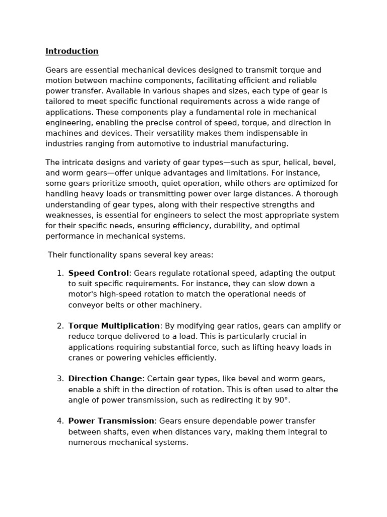 Med Assignment Pdf Gear Mechanics