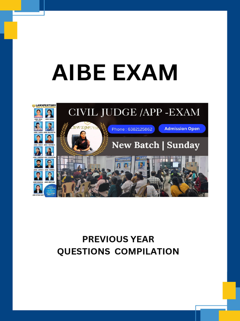 AIBE PYQ - MCQs | PDF | Crimes | Crime & Violence