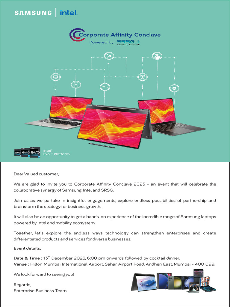 Intel Samsung Conclave Event Invite | PDF