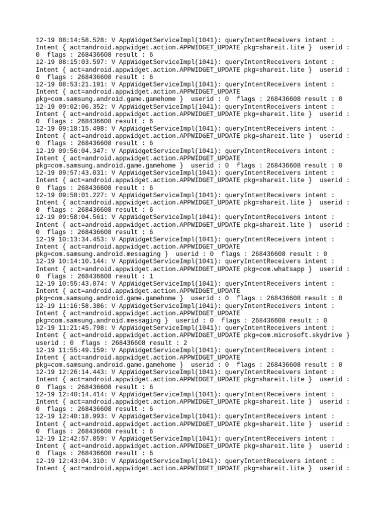 Appwidget History Log1 | PDF | Software | Mobile Software