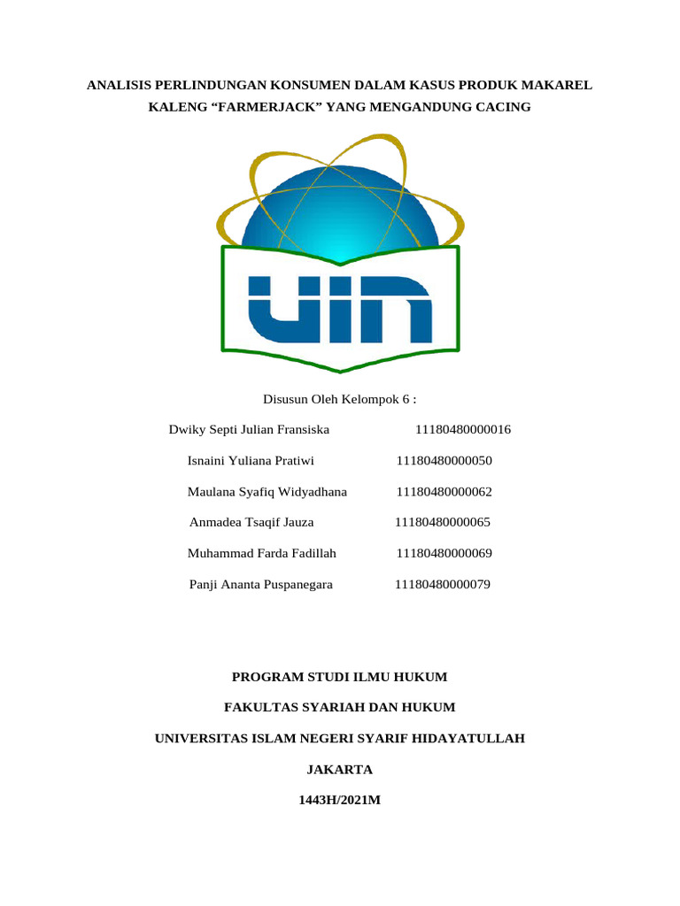 Analisis Perlindungan Konsumen Dalam Kasus Produk Makarel Kaleng | PDF