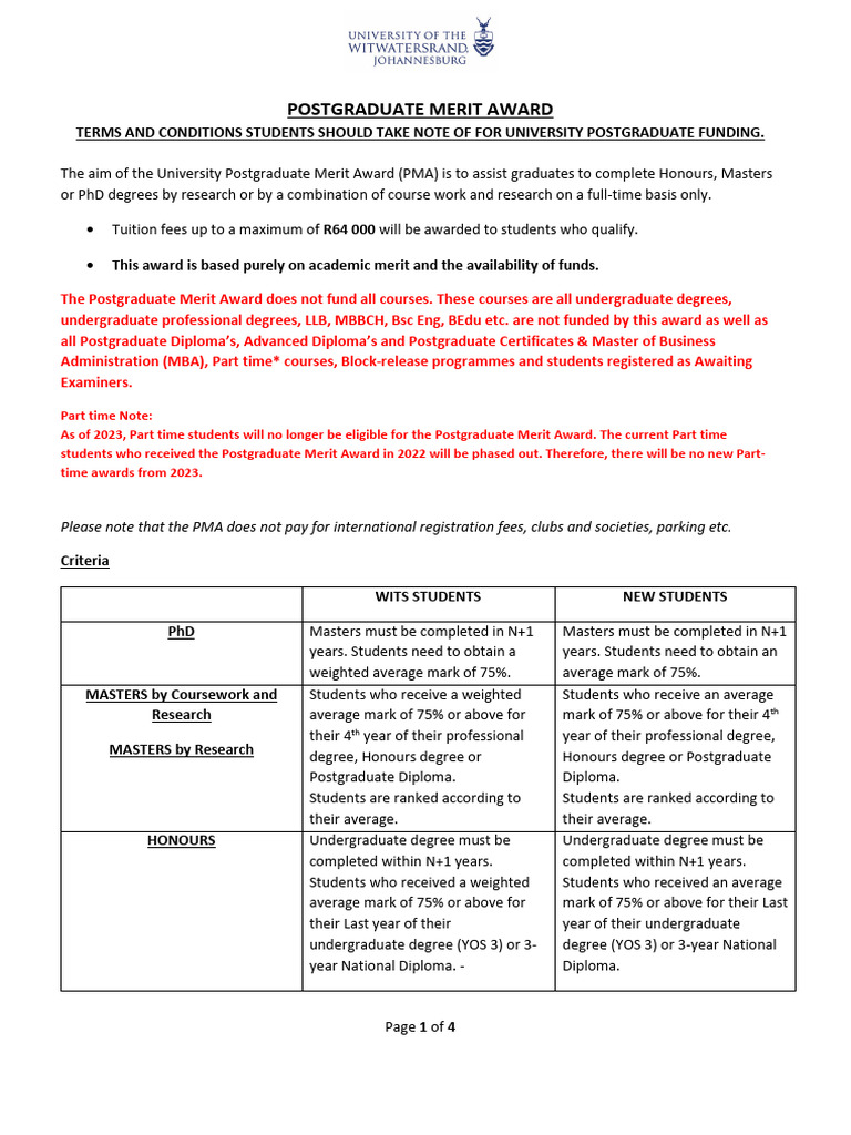 2024-PMA-Terms And-Conditions | PDF | Postgraduate Education | Academic ...