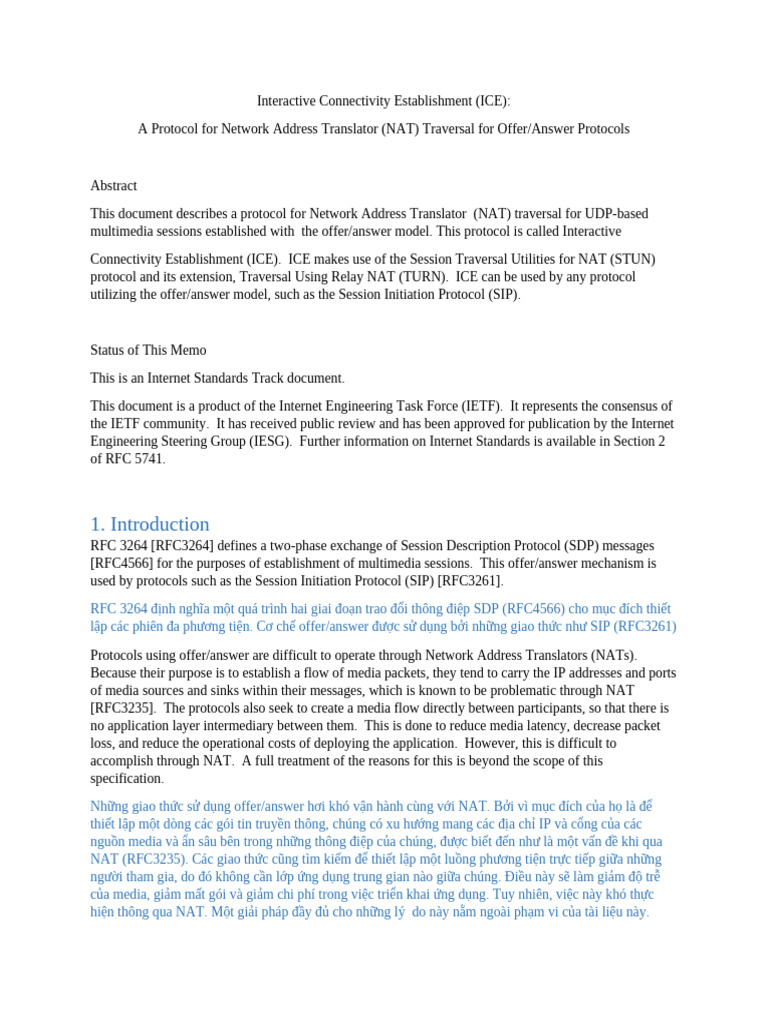 Interactive Connectivity Establishment | PDF