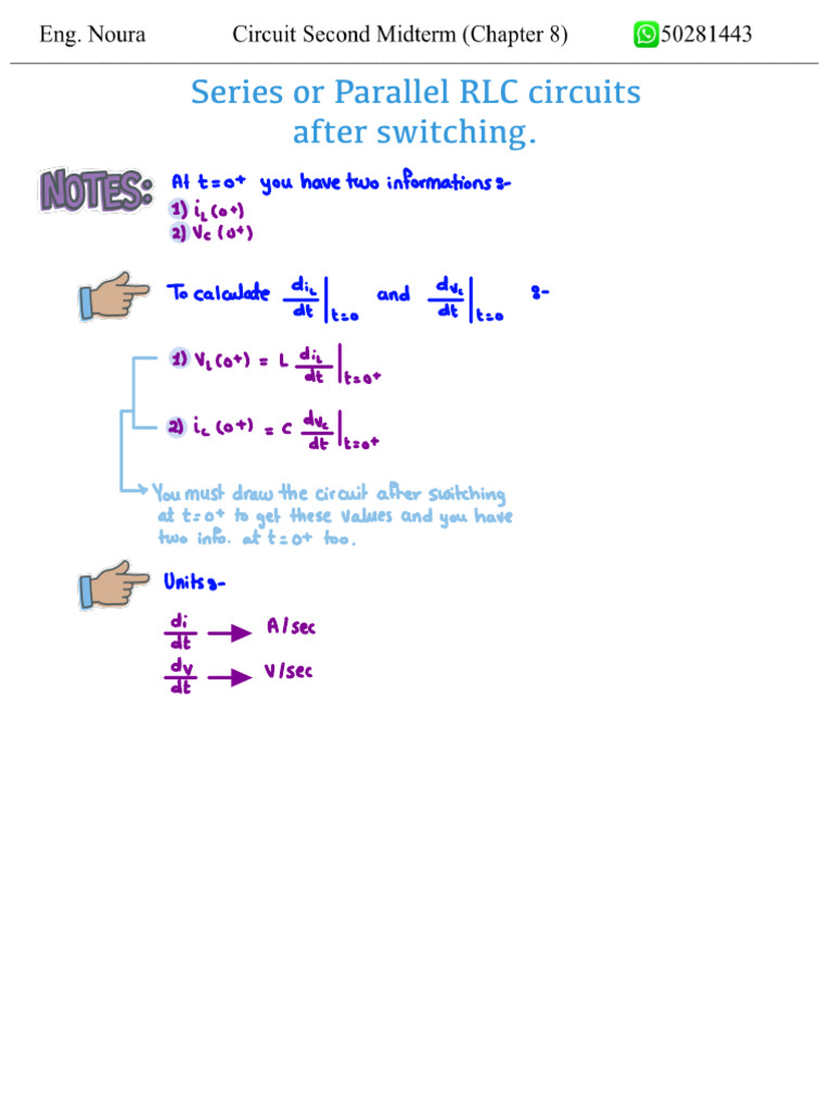 Circuit Ch8 Notes (Second) | PDF