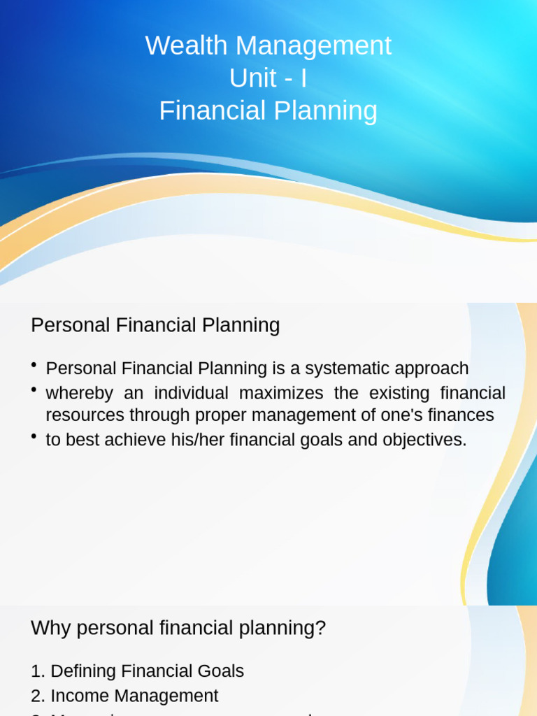 Personal Financial Planning Guide | PDF | Balance Sheet | Cash Flow ...
