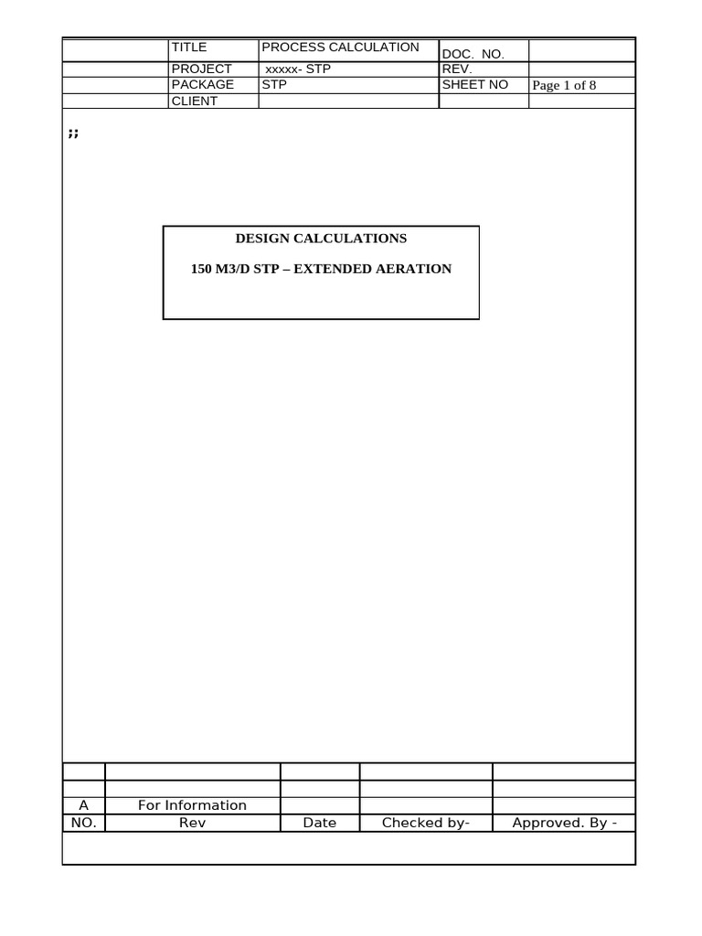 150CMD STP Calculation Rev A | PDF | Hydraulic Engineering ...