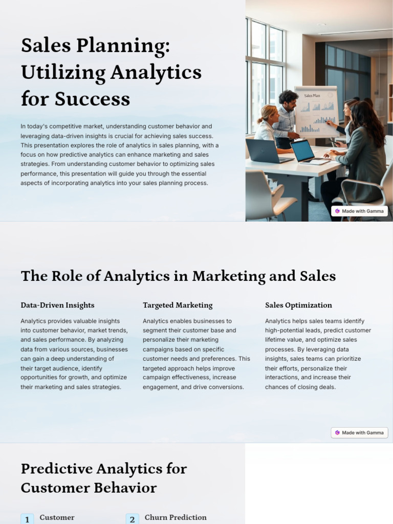 Sales Planning with Predictive Analytics | PDF | Analytics | Market ...