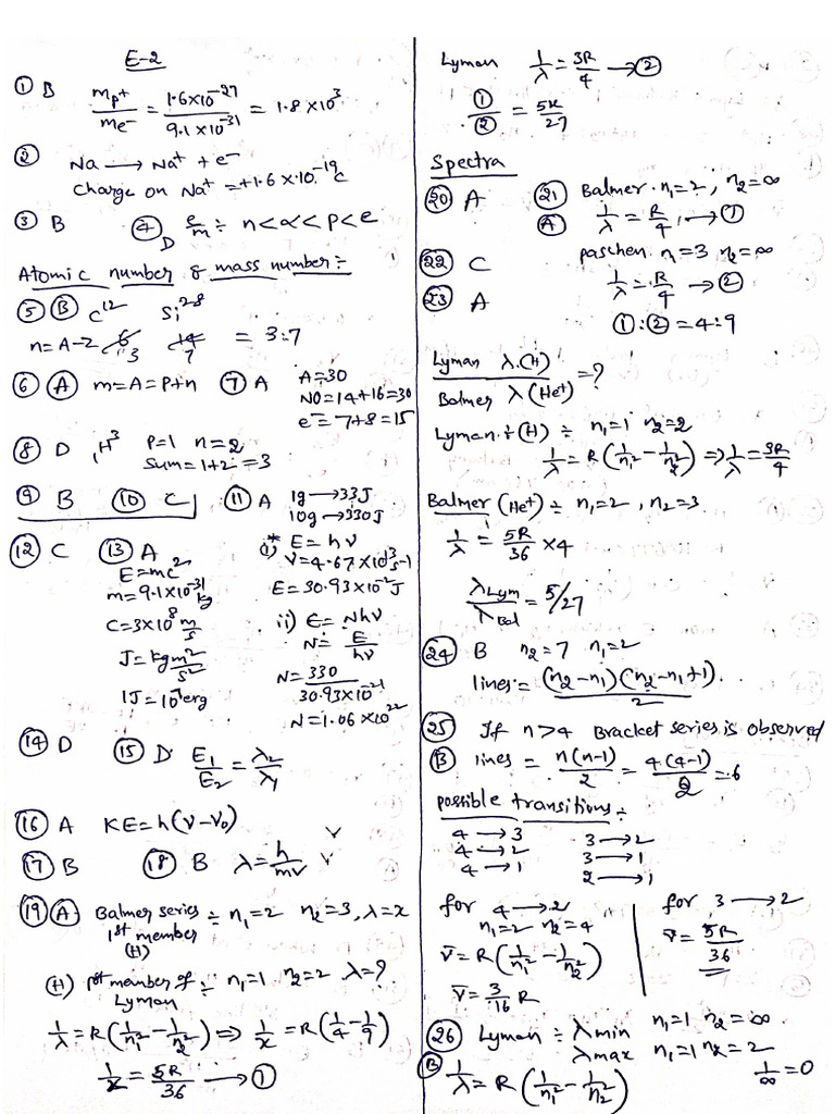 Atomic Structure Solutions | PDF