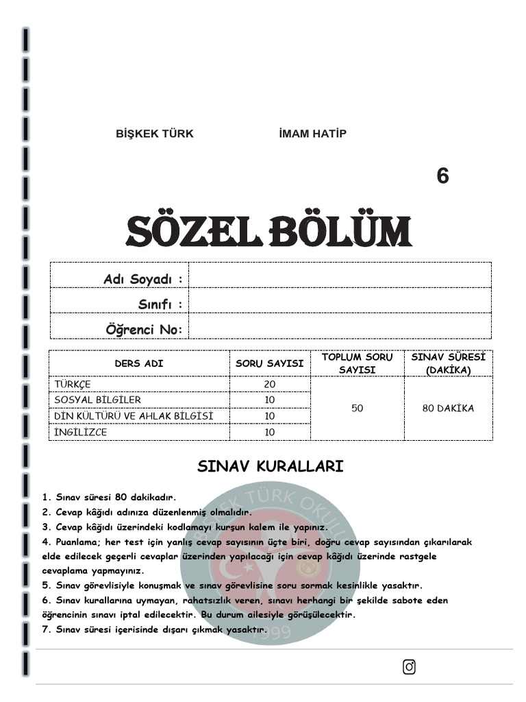 +7. Sinif Sözel 80 Adet | PDF