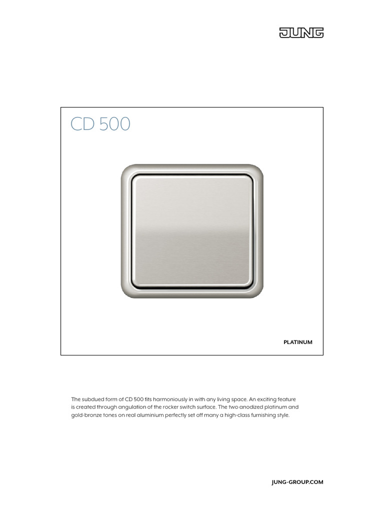 JUNG EN Designdata CD500 Platinum | PDF