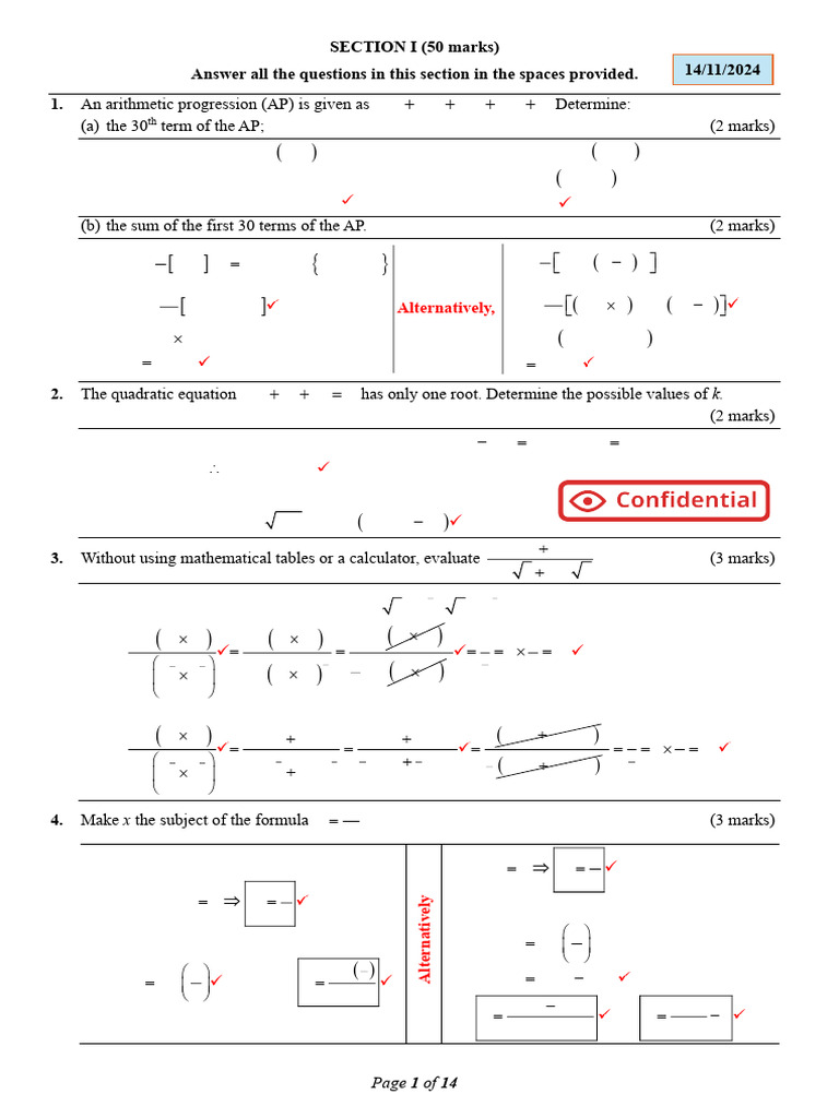 KCSE 2024 121 PP2 MS Printable | PDF | Triangle | Latitude