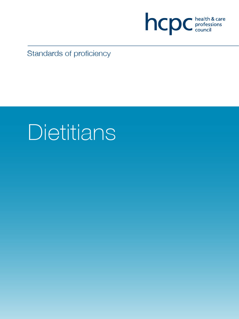 Hcpc Standards Of Proficiency Pdf Dietitian Information