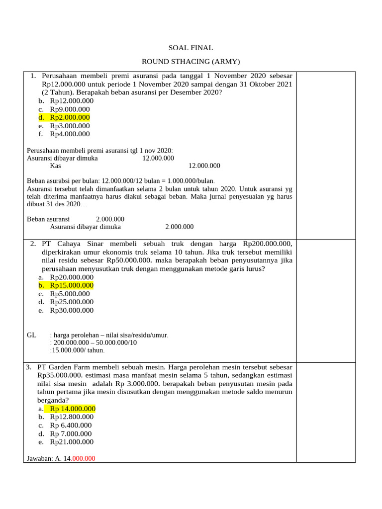 Soal Final Real | PDF