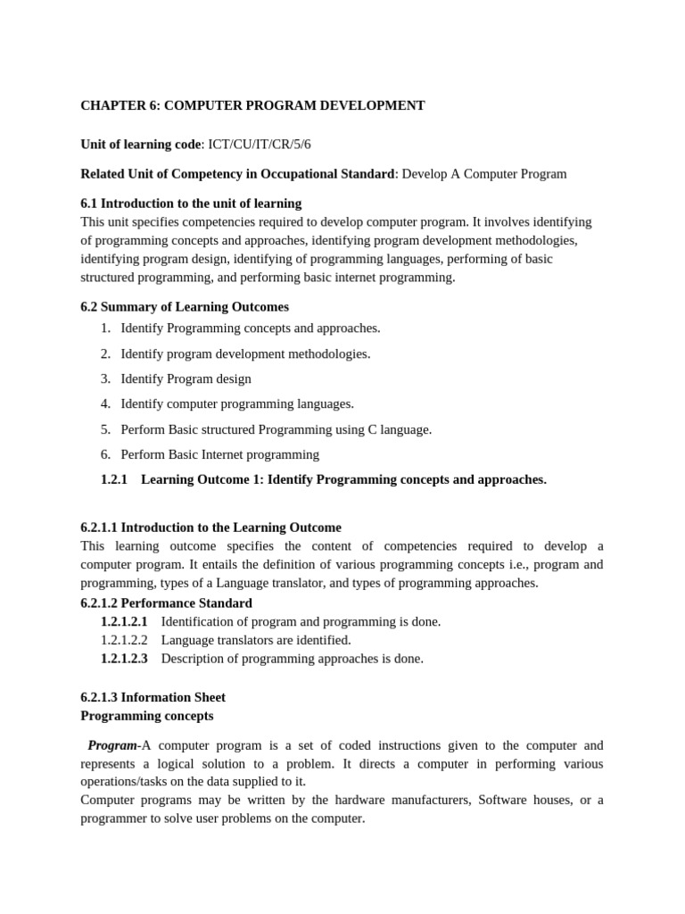 COMPUTER PROGRAM DEVELOPMENT-NOTES | PDF | Computer Program | Programming COMPUTER PROGRAM DEVELOPMENT-NOTES | PDF | Computer Program | Programming