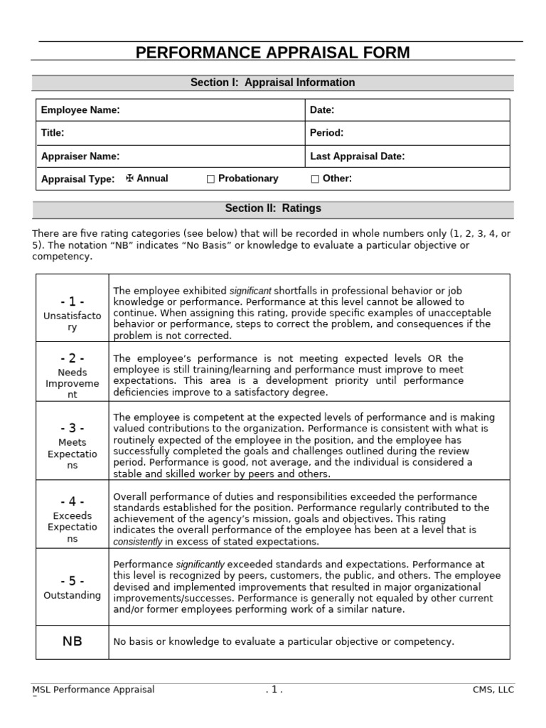 Performance-Appraisal-and-Review-Form - 複製 | PDF | Performance ...