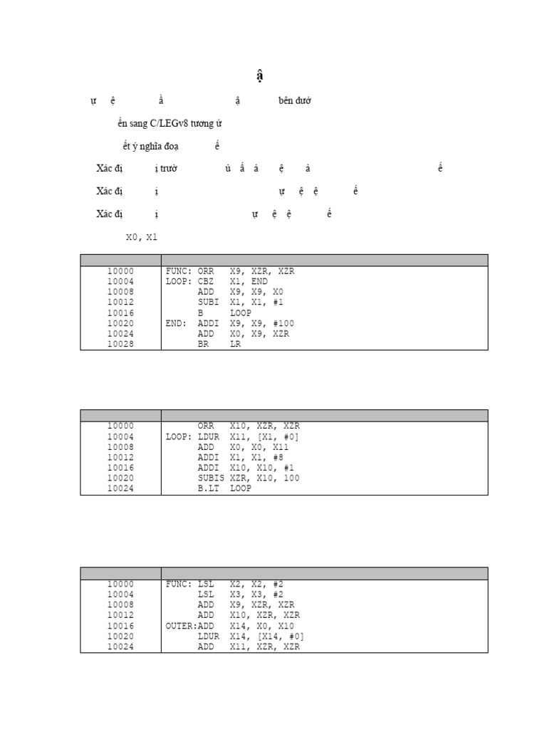 Bai tap LEGv8 | PDF
