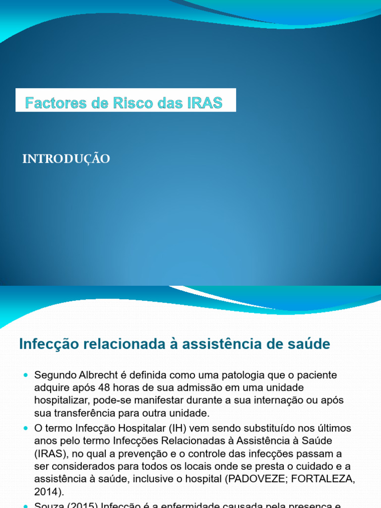 Factores de Risco das IRAS | PDF | Infecção | Microrganismo
