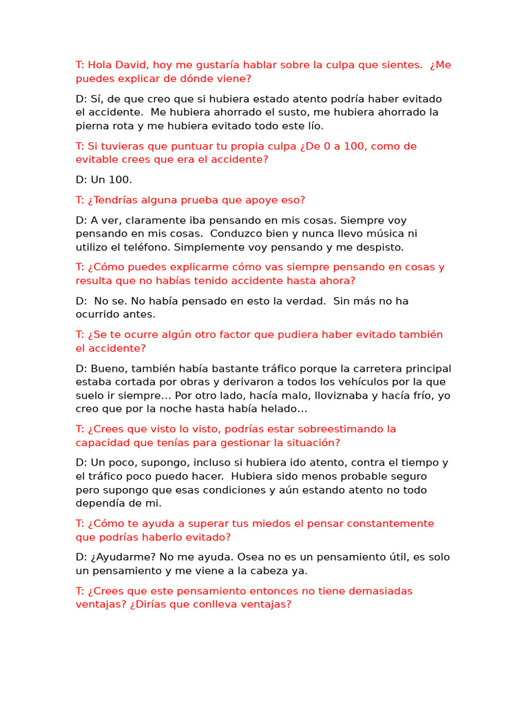 Dialogo Sesion TEPT | PDF | Pensamiento | Verdad