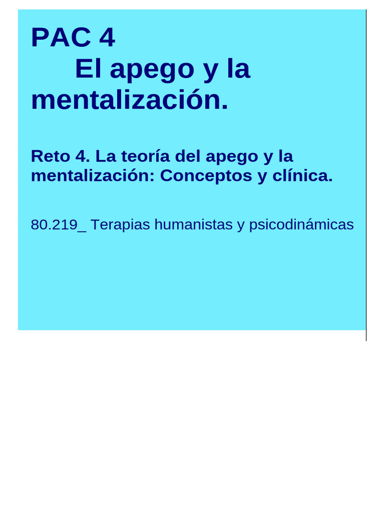 Plantilla Lliurament PAC4 ES | PDF | Teoría de apego | Citación