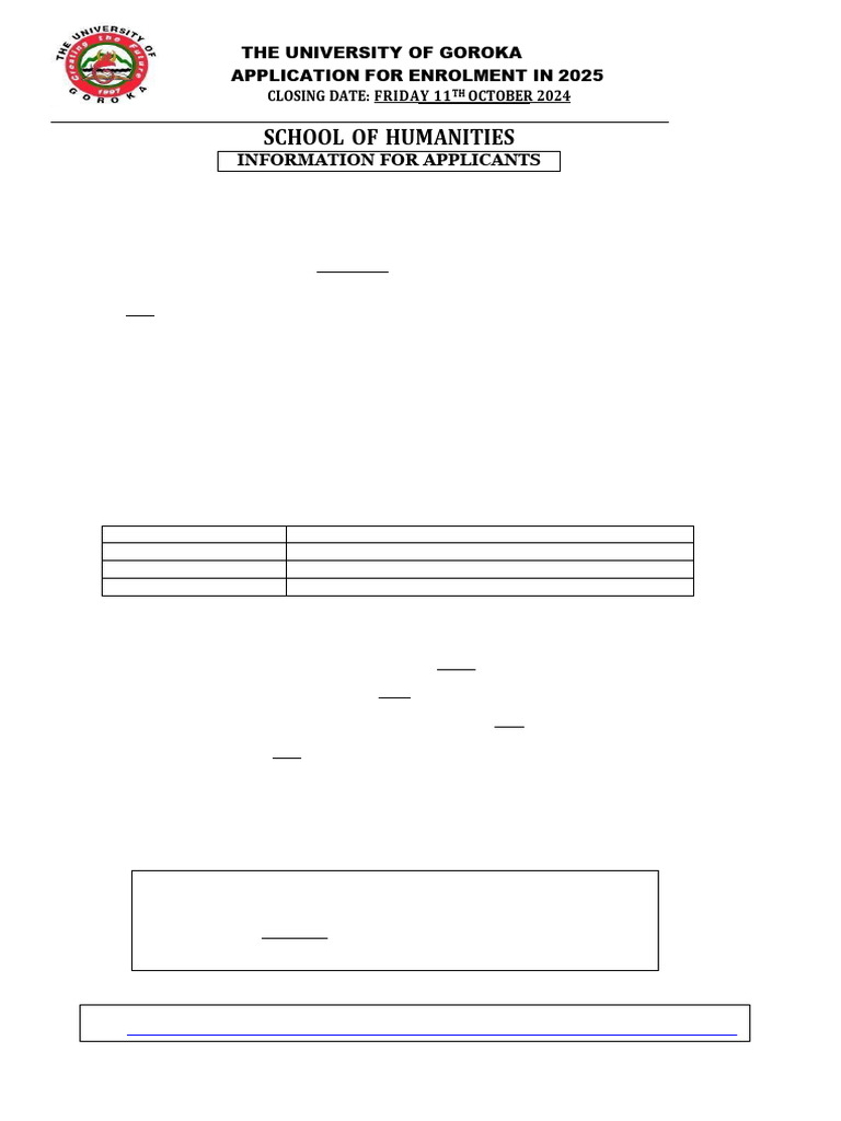 2 Application Form School of Humanities - 2025 | PDF | Banks
