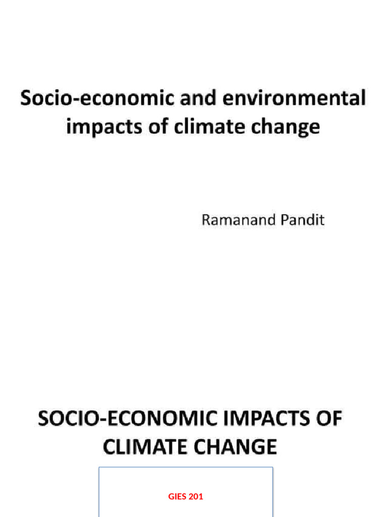 Socio Economic Aspects of Environment | PDF