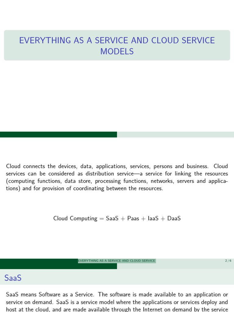 Everything As A Service and | PDF | Cloud Computing | Software As A Service